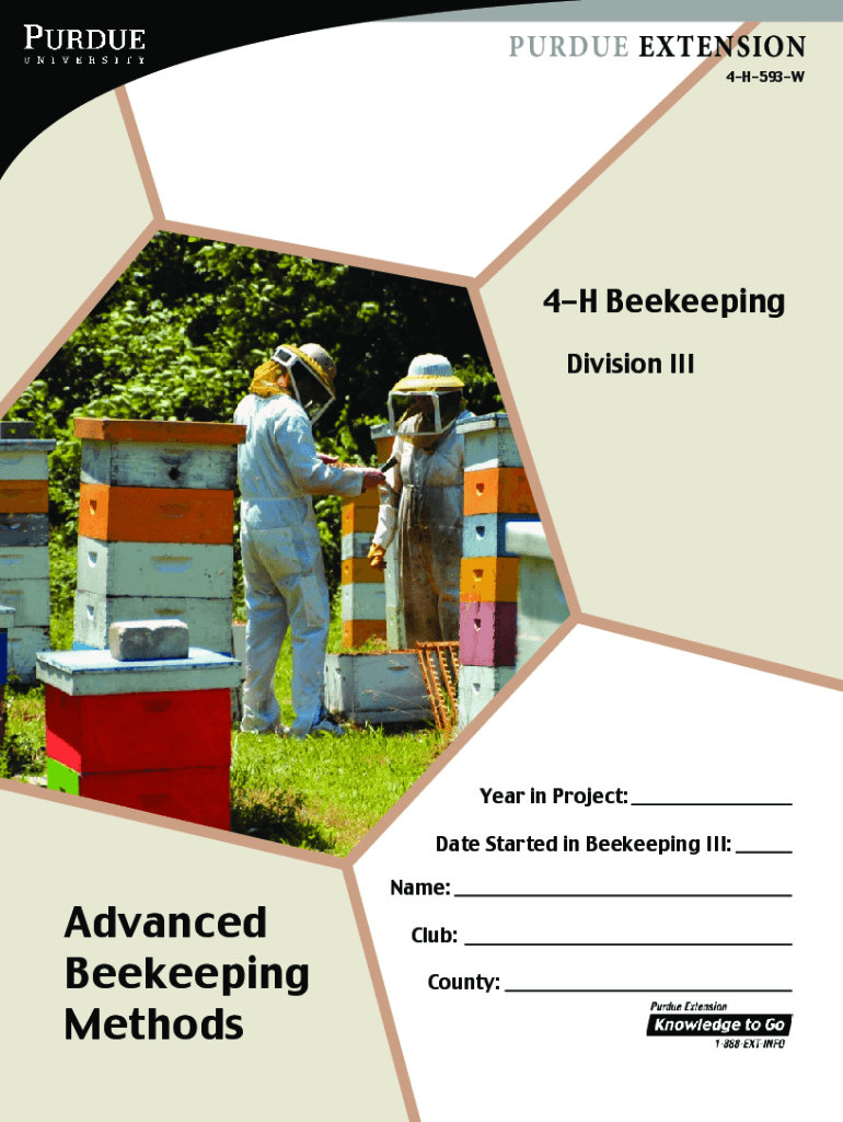 Fillable Online extension purdue Advanced Beekeeping Methods - UNH ...