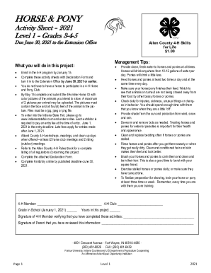 Fillable Online extension purdue Pony Club Quiz Worksheets - Shore ...