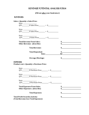 Fillable Online Download Sales Revenue Analysis Excel Template ...
