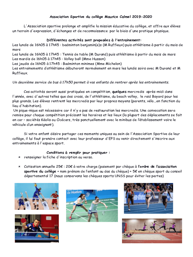 Fillable Online etab ac-poitiers Association sportive - U.N.S.S. - Site ...
