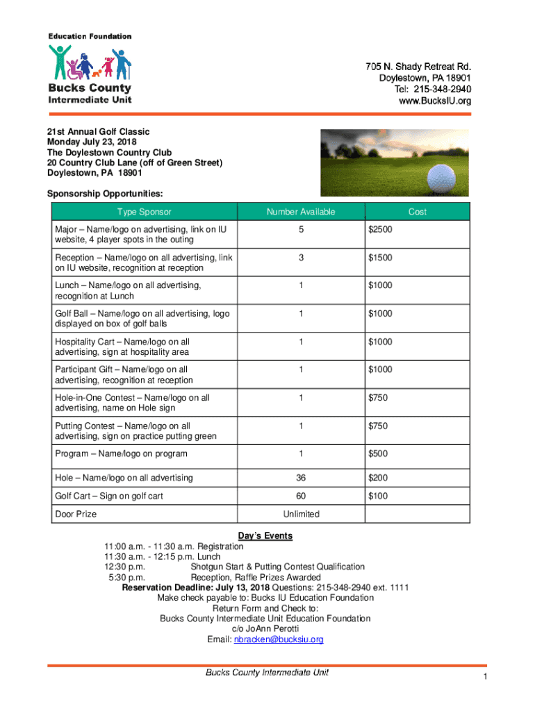 Fillable Online The Bucks County Intermediate Unit Education Foundation ...