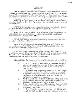 Fillable Online AGREEMENT THIS AGREEMENT is made and entered into by ...