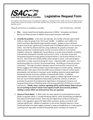 Fillable Online Legislative Policy Request Form - Iowa State ...