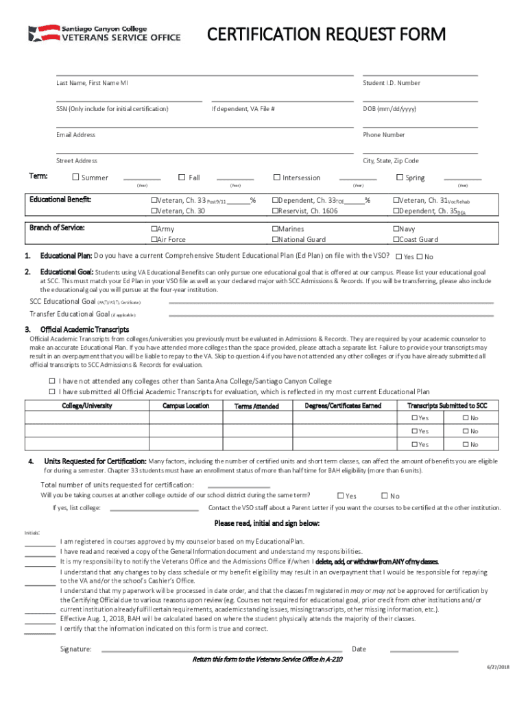 Fillable Online 5+ Certification Request Letter TemplatesPDF Fax Email ...