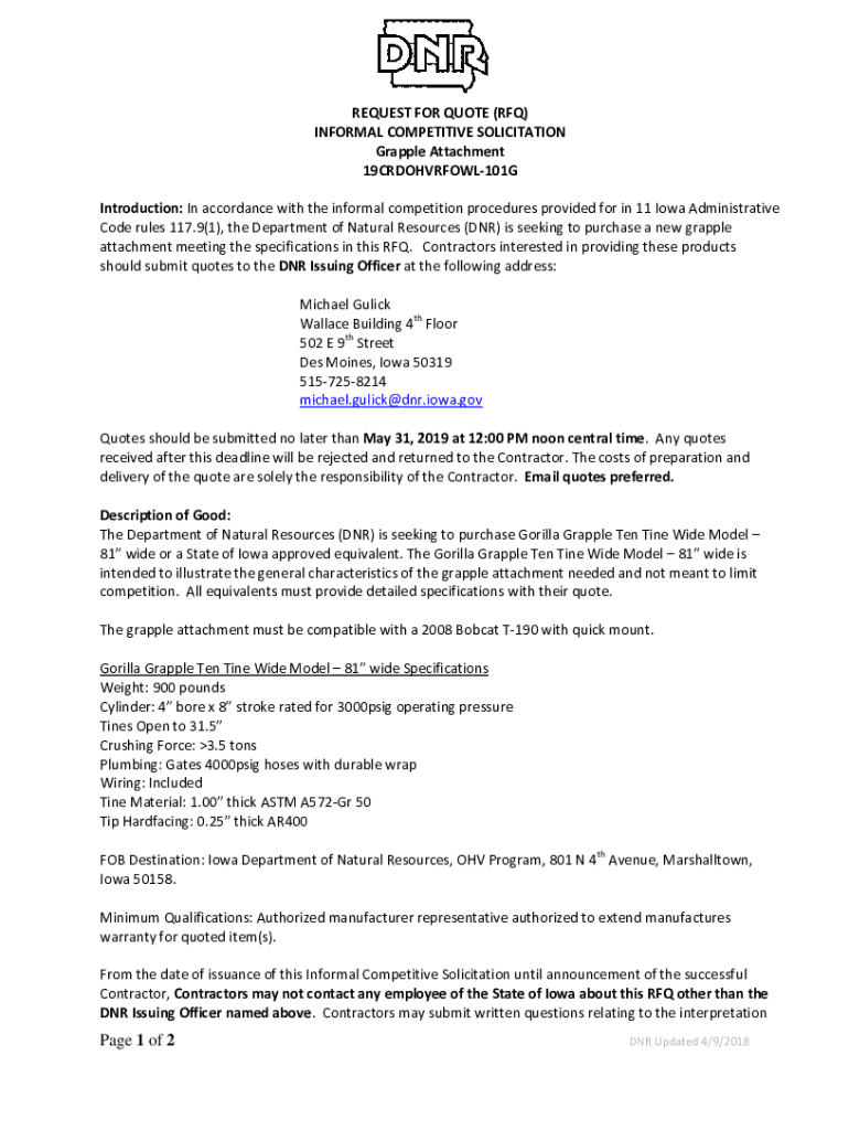 Fillable Online REQUEST FOR PROPOSALS RFP COVER SHEET Administrative Information ... - Iowa Fax ...