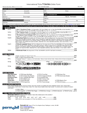 Fillable Online TiLite T-Series Order Form Fax Email Print - pdfFiller