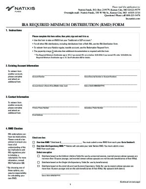 Fillable Online IRA REQUIRED MINIMUM DISTRIBUTION (RMD) FORM Fax Email ...