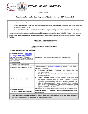 Fillable Online Residence Permit for the Purpose of Studies for non-EEA ...