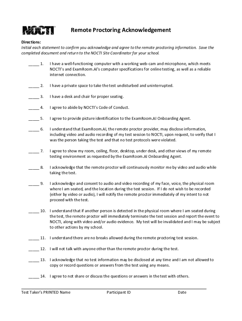 Fillable Online Remote Proctoring FAQCenter for Teaching & Learning Fax ...
