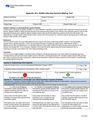 Fillable Online Appendix B-3: DeSSA-Alternate Decision-Making Tool Fax Email Print - pdfFiller