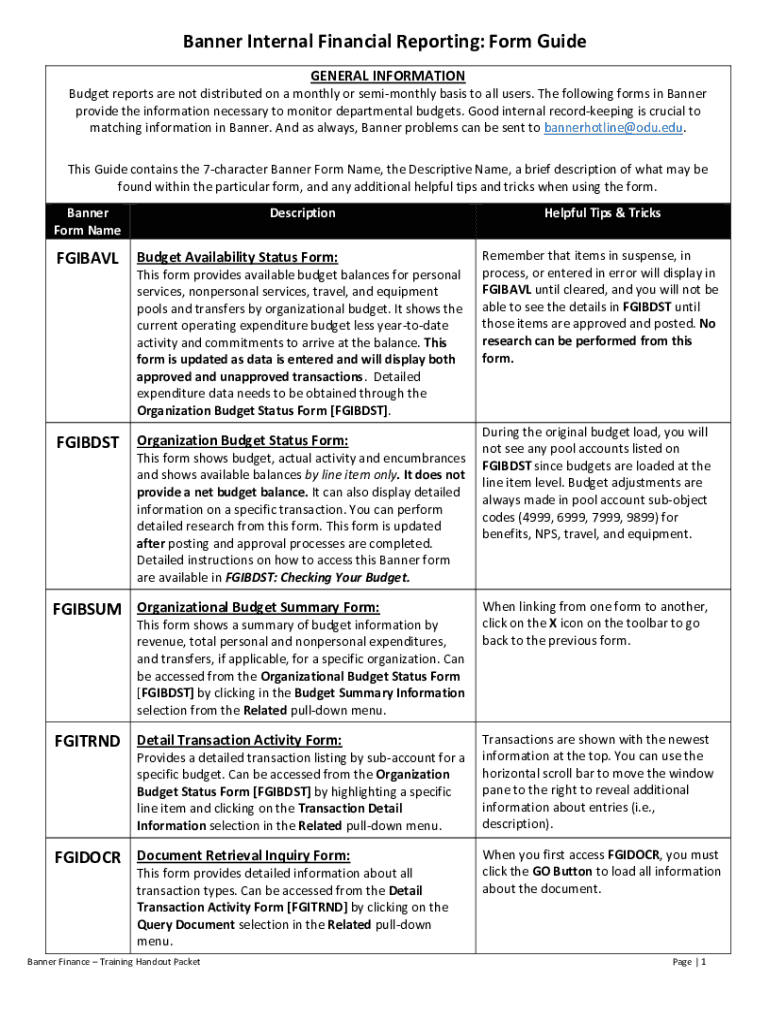 Fillable Online ww1.odu.edu content damBanner General Student: Form ...