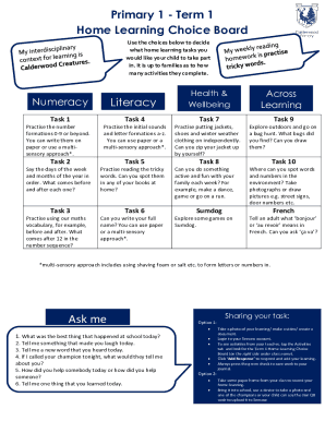 Fillable Online How I Use Choice Boards to Increase Student Engagement ...