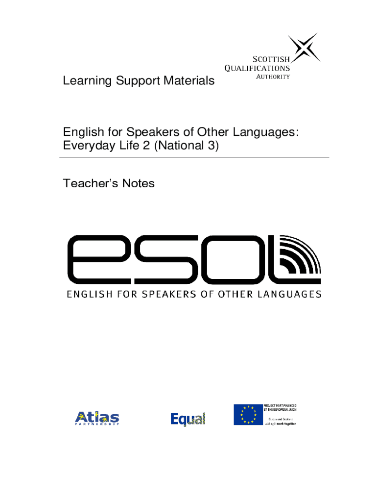 Fillable Online ESOL Access 3 Transactional Contexts Teacher's Notes ...