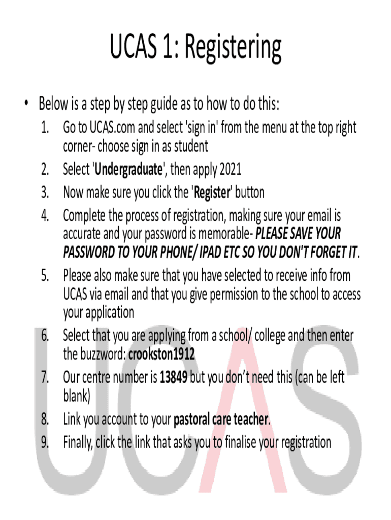 Fillable Online Filling in your UCAS undergraduate Application: Step-by ...