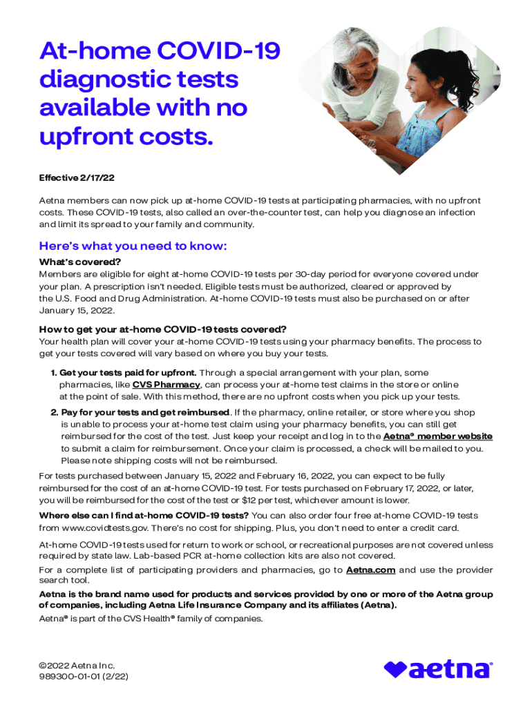 Fillable Online At-home COVID-19 diagnostic tests available with no ...