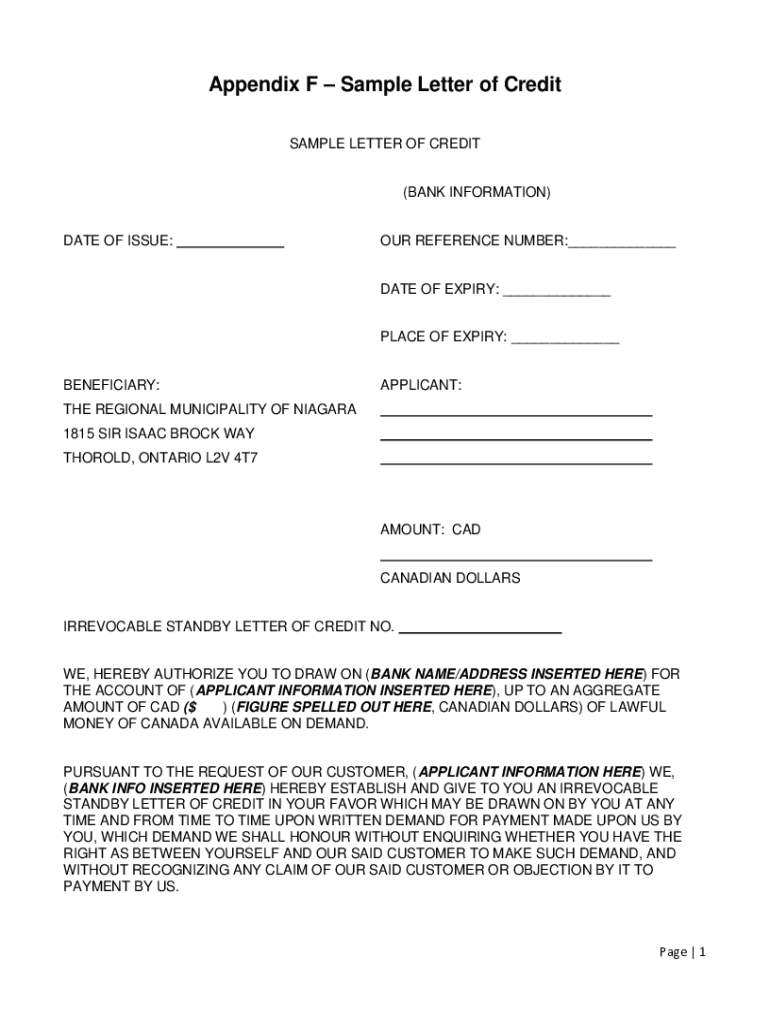 Fillable Online Letter of Credit Definition - InvestopediaCredit ...