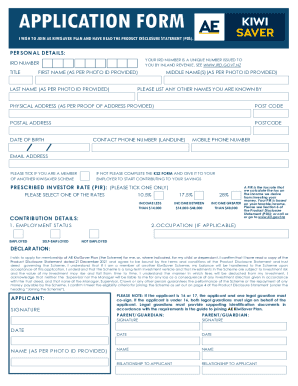 Fillable Online APPLICATION FORM - Amanah Ethical Fax Email Print ...