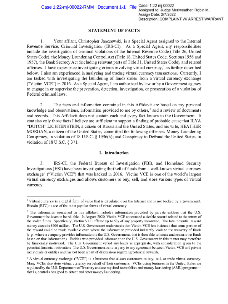 Fillable Online americangulag.orgGray-Statement-of-Facts-1Your affiant ...