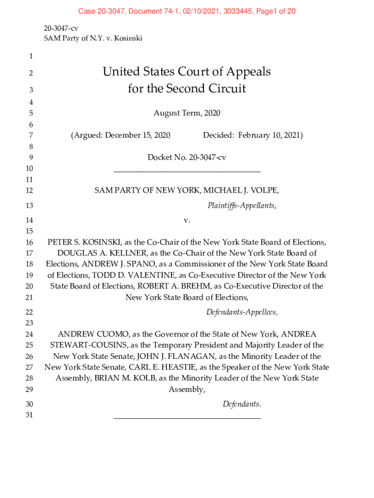 Fillable Online 20-3047-cv Fax Email Print - pdfFiller