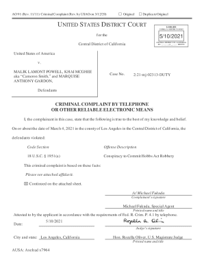 Fillable Online Criminal Complaint.pdf Fax Email Print - pdfFiller