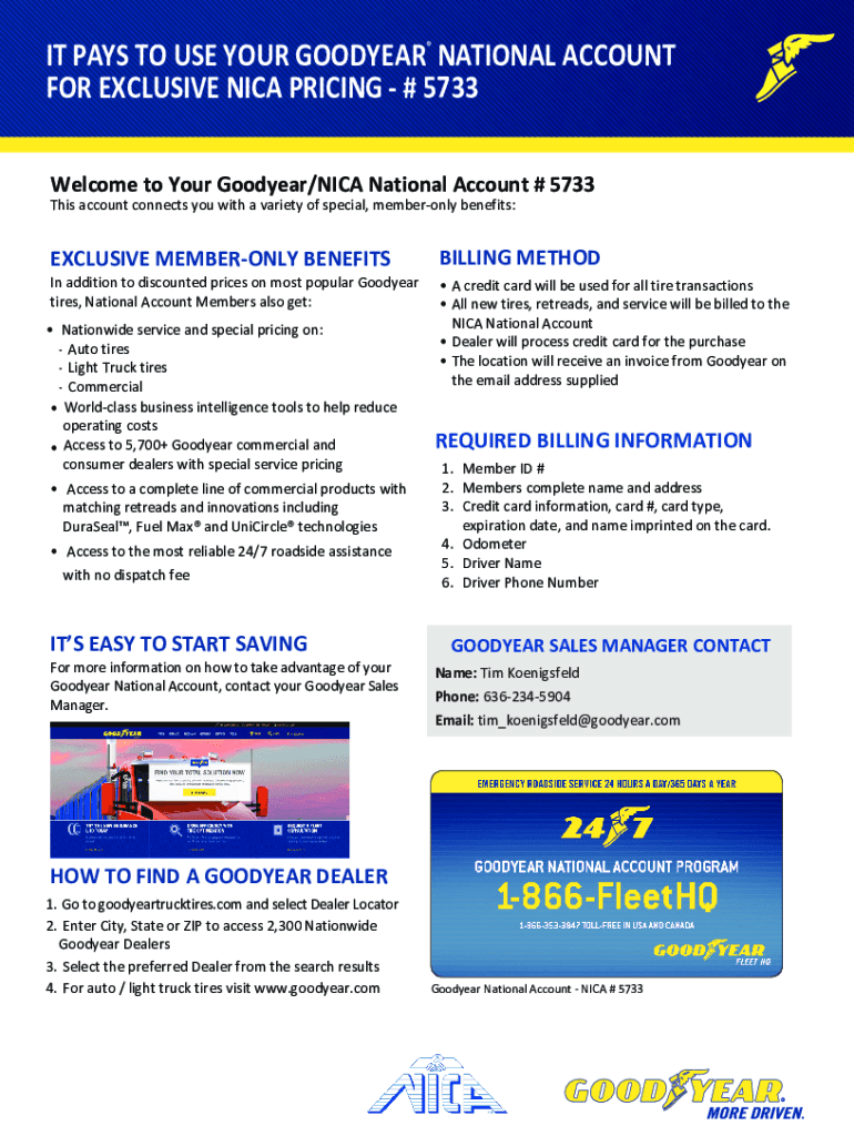 Fillable Online Common Questions About a Goodyear.com AccountGoodyear ...