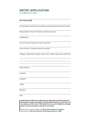 Fillable Online ART CONTEST APPLICATION VIRTUAL ART CONTEST Fax Email ...
