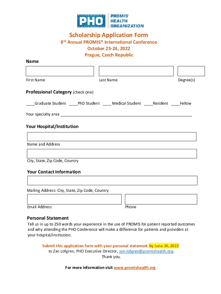 Fillable Online 8th Annual PROMIS International Conference - Event ...