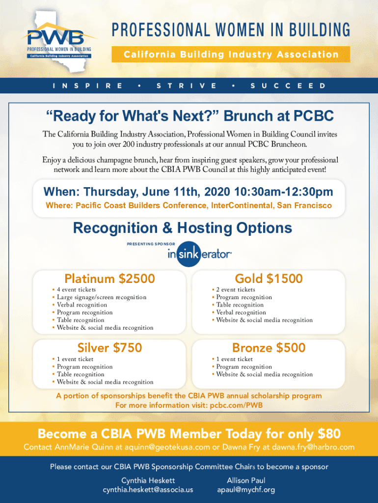 Fillable Online Professional Women in BuildingCalifornia Building ...