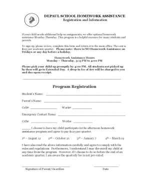 Fillable Online Homework Assistance Form Fax Email Print - pdfFiller