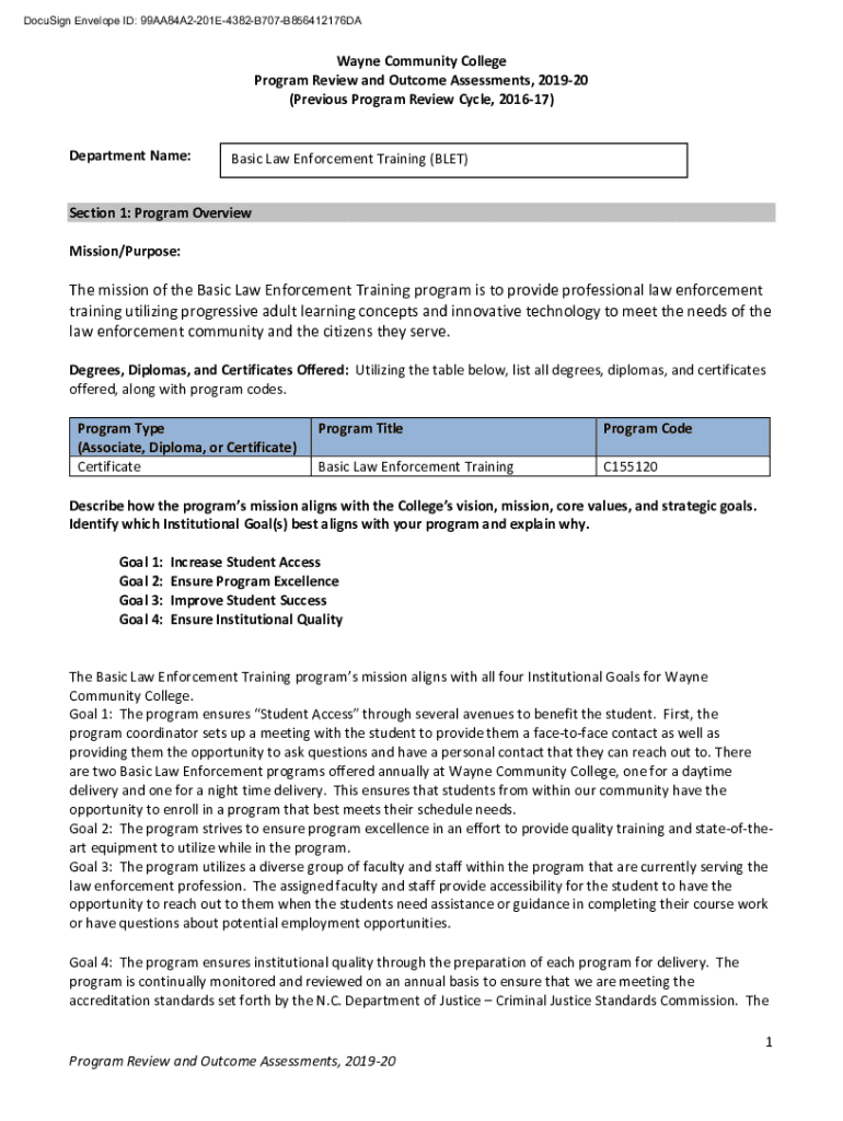 Fillable Online The mission of the Basic Law Enforcement Training program ... Fax Email Print ...