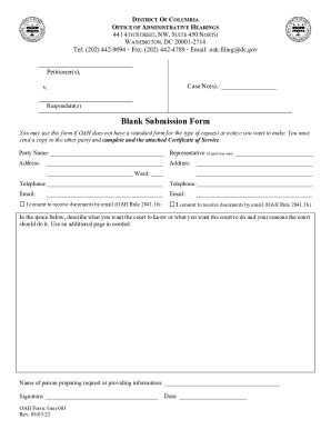 Fillable Online Blank Submission Form Fax Email Print - pdfFiller