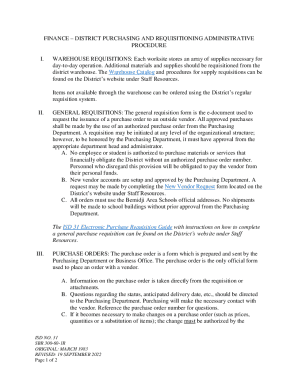 Fillable Online The Purchase Requisition and Purchase Order Process in ...