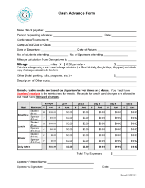 Fillable Online Cash and deposit procedures - General AccountingCash ...