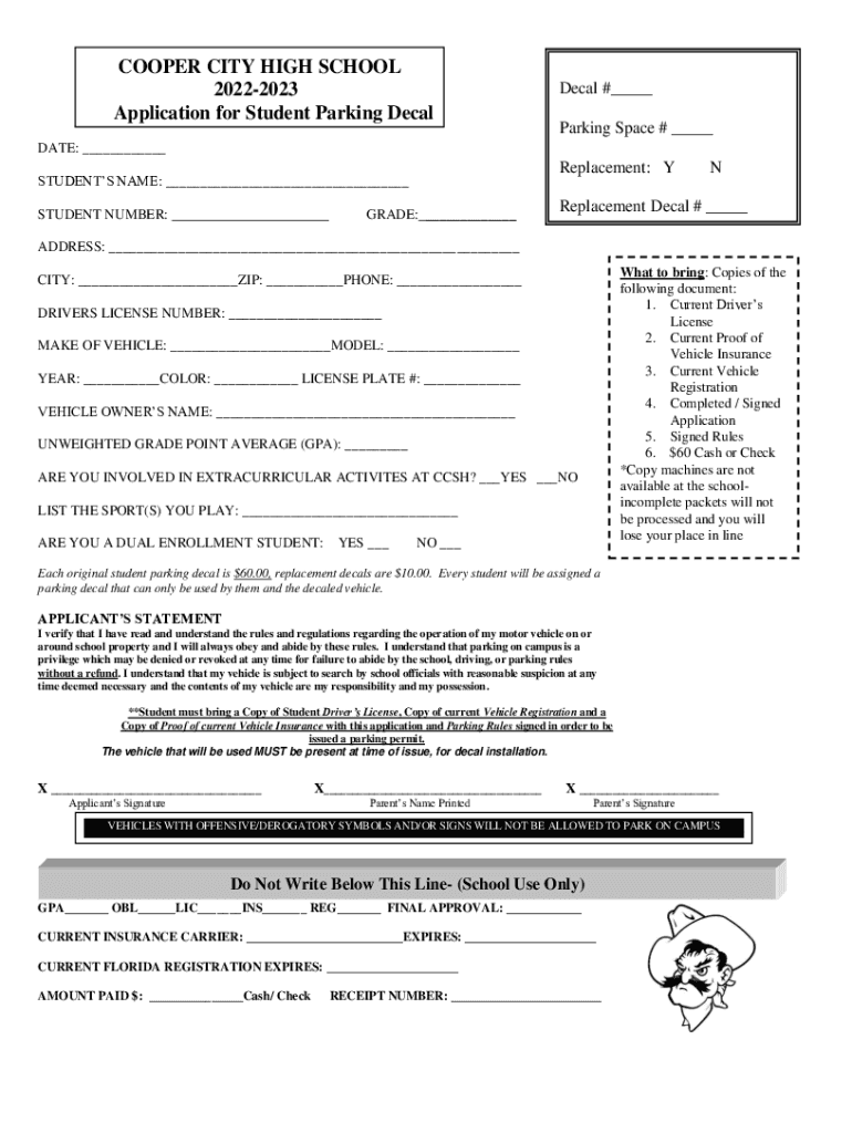 Fillable Online Students / Student Parking Forms - browardschools.com Fax Email Print - pdfFiller