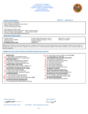 Fillable Online Name of Facility: Norcrest Elementary School Fax Email ...