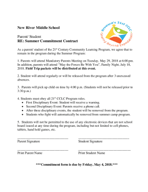 Fillable Online New River Middle School Parent/ Student RE Fax Email Print - pdfFiller