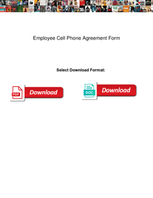 Fillable Online Employee Cell Phone Agreement Form. Employee Cell Phone ...