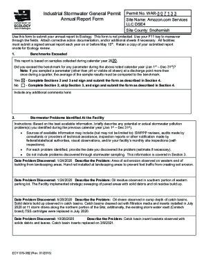 Fillable Online Industrial Stormwater General Permit Annual Report Form ...
