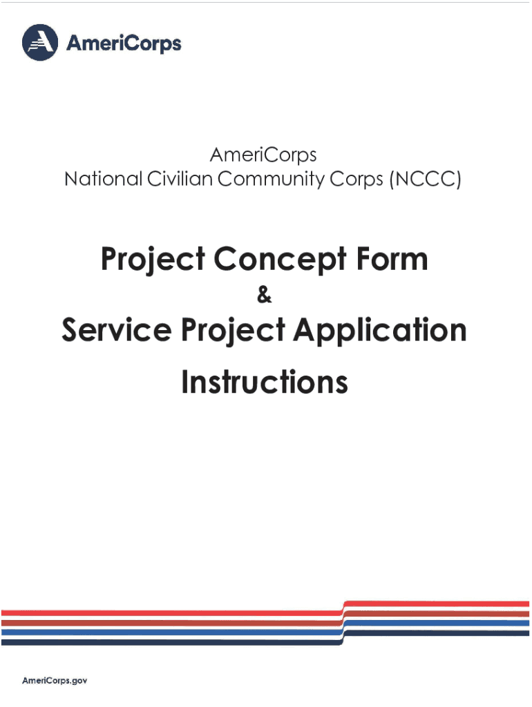 Fillable Online AmeriCorps NCCC Project Concept Form and Service Project Application ... Fax ...