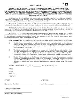 Fillable Online Reso Bid No 2072 Backflow Testing Services.doc Fax ...