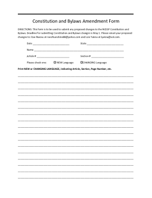 Fillable Online Sample Constitution and BylawsPDFConstitutional ...