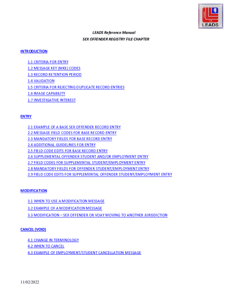 Fillable Online Sex Offender Registry Texas Sex Offender