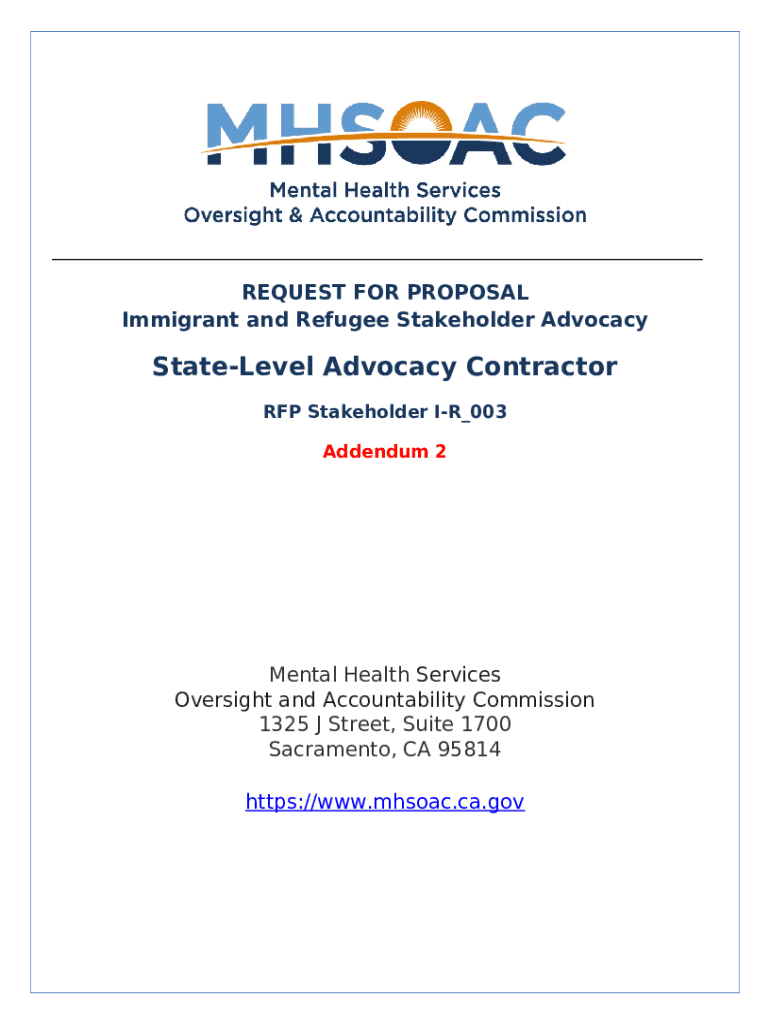 Request for Proposal (RFP) for Immigrant and Refugee Stakeholder ...