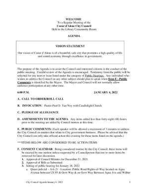Fillable Online Packet010422WEB.pdf - City of Coeur d'Alene Fax Email Print - pdfFiller