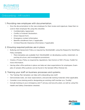 Fillable Online New Employee Toolkit (U.S. National Park Service)New ...