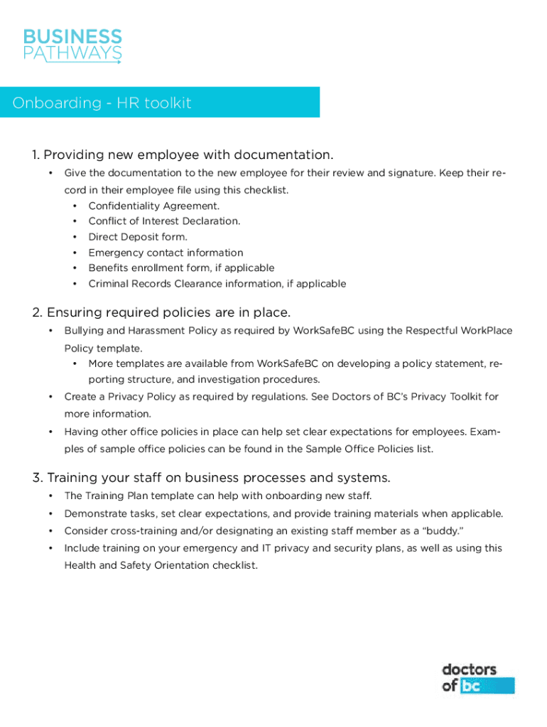 Fillable Online New Employee Toolkit (U.S. National Park Service)New ...