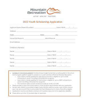 Fillable Online Scholarship Form 2022- How To Apply Scholarship, Fill ...