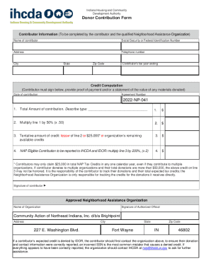 Fillable Online IHCDA: Developers Fax Email Print - pdfFiller