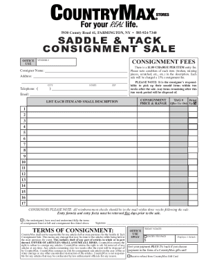 Fillable Online Consignment Sale ENTRY FORM 2022 Version Fillable Fax ...