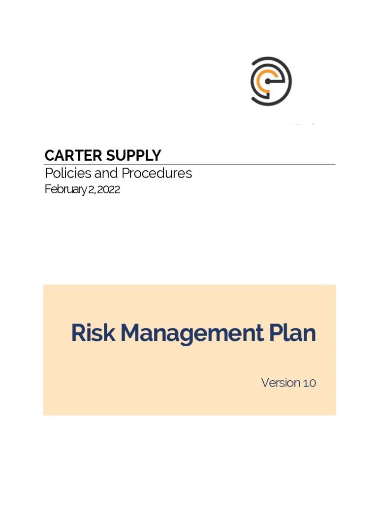 Fillable Online Risk Management Plan Sample Fax Email Print - pdfFiller